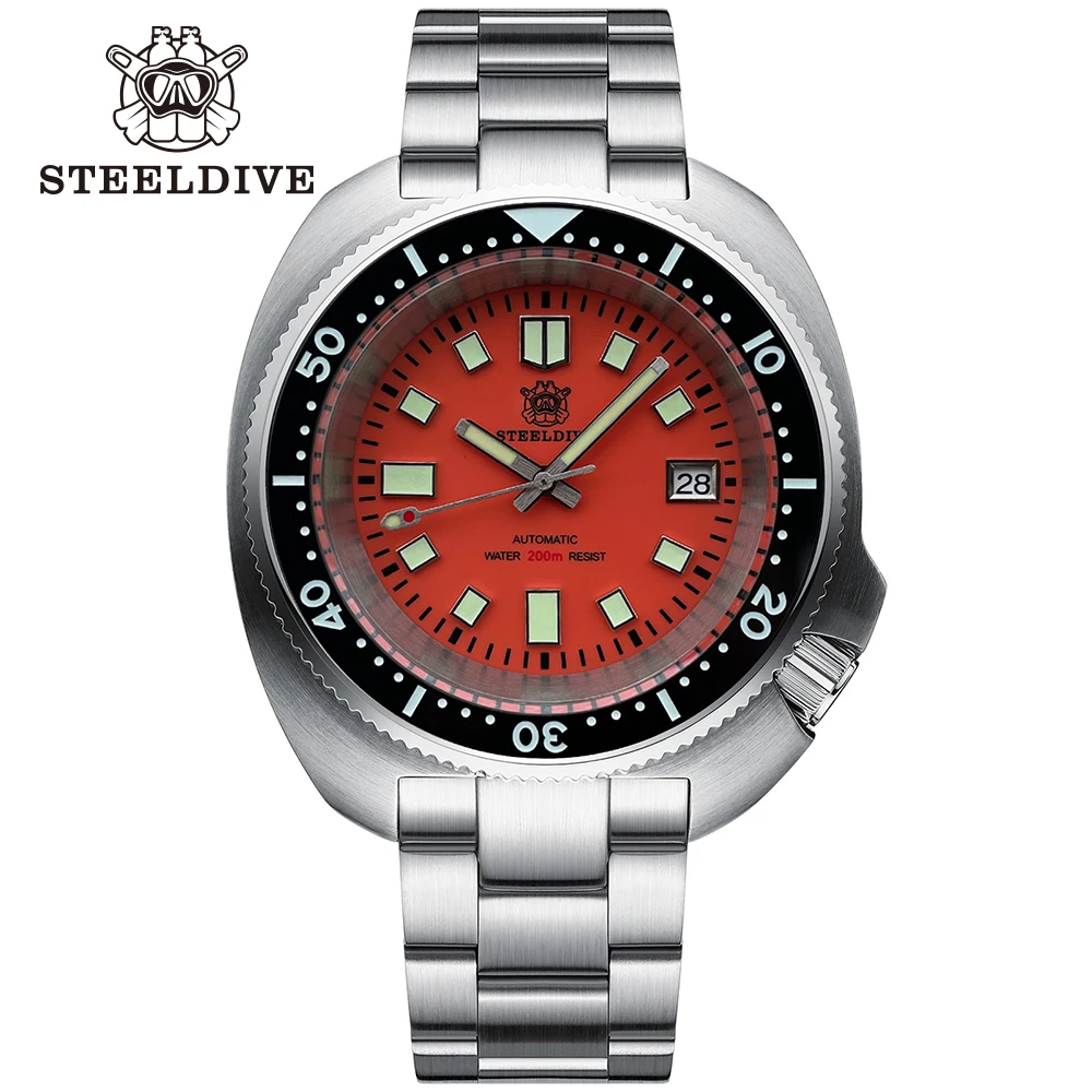STEELDIVE-New-Arrival-44mm-SD1974-Orange-Dial-Ceramic-Bezel-Super ...