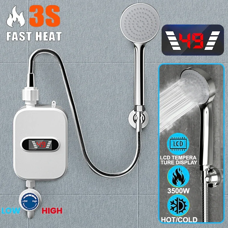 220V-Instant-Water-Heater-Shower-EU-Plug-Hot-Water-Heater-3500W-Digital ...