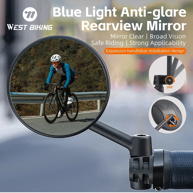 WEST-BIKING-Anti-glare-Bicycle-Rearview-Mirror-360-Adjustable-Bike ...