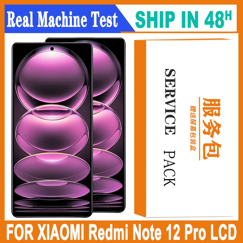 Original For Xiaomi Redmi Note 12 Pro LCD Display Screen Touch Panel ...