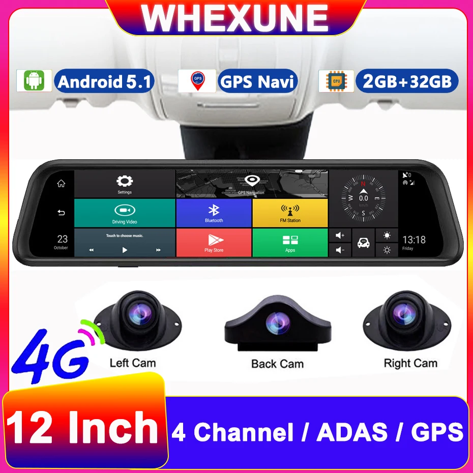4G-Android-5-1-Car-DVR-Camera-Dash-Cam-Auto-Video-Recorder-360 ...