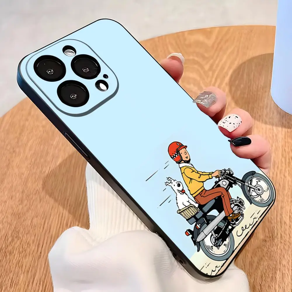 Fashion Tintin Adventures Phone Case For IPhone 17 Pro Max 16 15 14 Pro ...