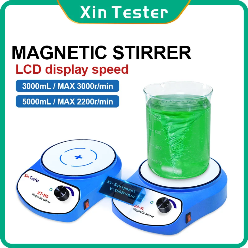 Xin Tester Magnetic Stirrer 3000ml LCD Display,Home/Lab Digital Stir ...