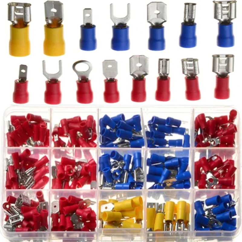 280Pcs-box-Male-Female-Rubber-Insulated-Terminals-Cable-Lugs-Wire ...