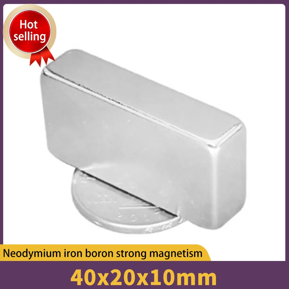 1-10PCS-40x20x10-Quadrate-Powerful-Magnets-Strip-DIY-Permanent-Magnetic ...