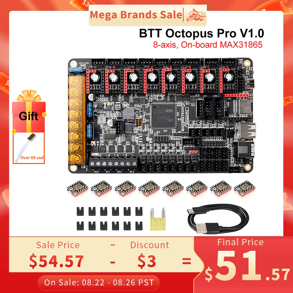 Bigtreetech Octopus Pro V1.0 Btt Motherboard Klipper 3d Printer Parts ...