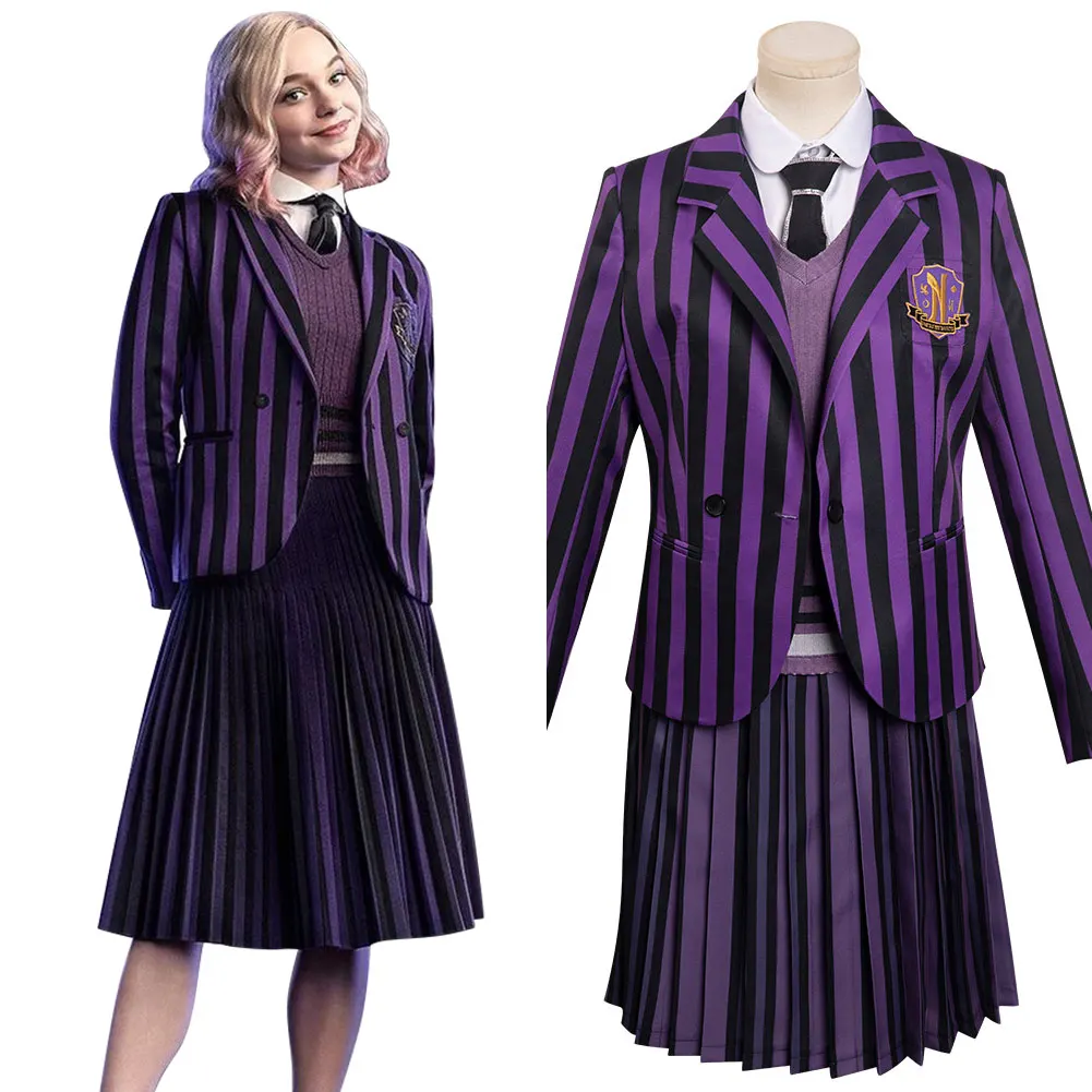 Wednesday Cosplay Enid Cosplay Costume Outfits School Uniform Dress ...