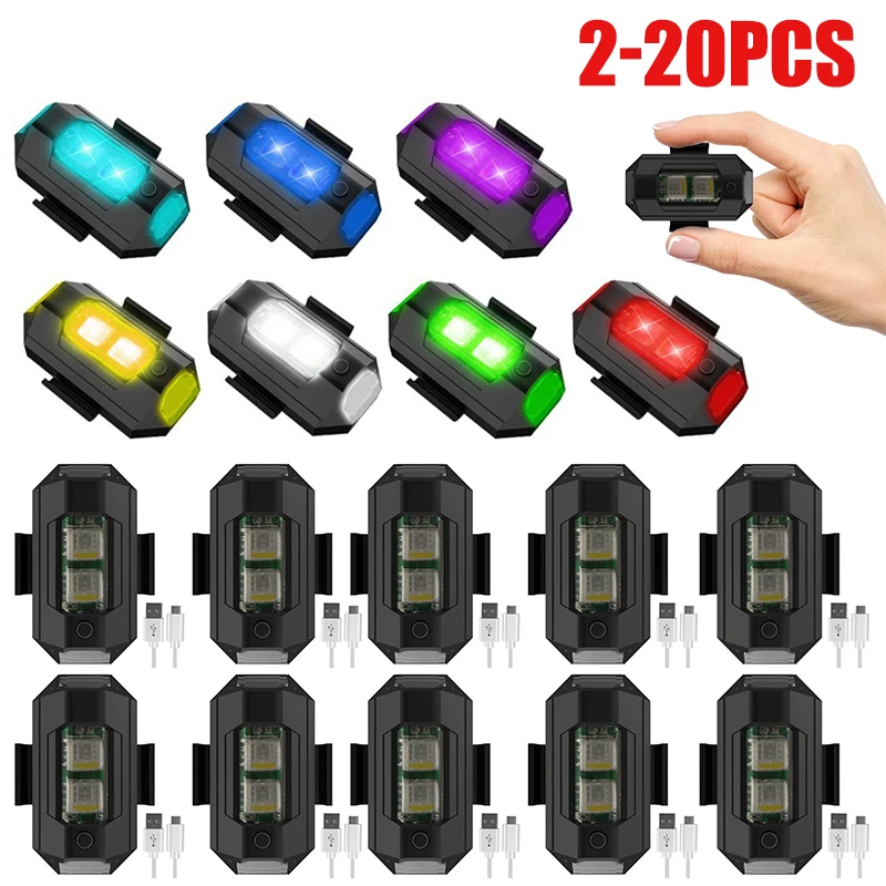 Usb 방수 Led 비상 조명 범용 스트로브 경고등 야간 스트로브 램프 오토바이 자전거 액세스 7 색