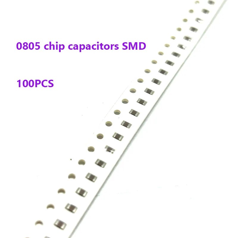 100pcs 0805 Chip Capacitors SMD 10P 22P 47P 100P 102 103 104K 0.1UF 105 ...
