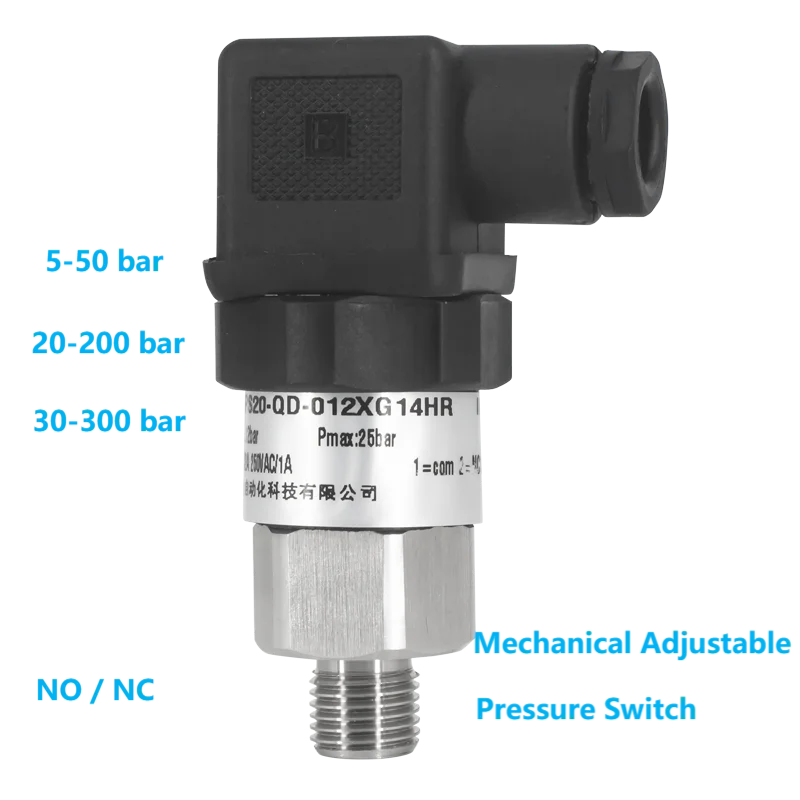 20-200bar-50bar-30bar-Mechanical-Pressure-Switch-Piston-Type-Stainless ...