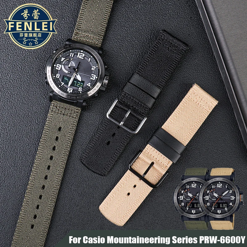 Respir-vel-Nylon-Watch-Strap-para-Casio-PROTREK-Series-Canvas-Watch ...