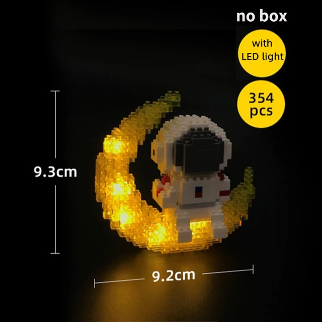 MOC Space Micro Building Blocks Spaceman Figures Astronaut with Display ...