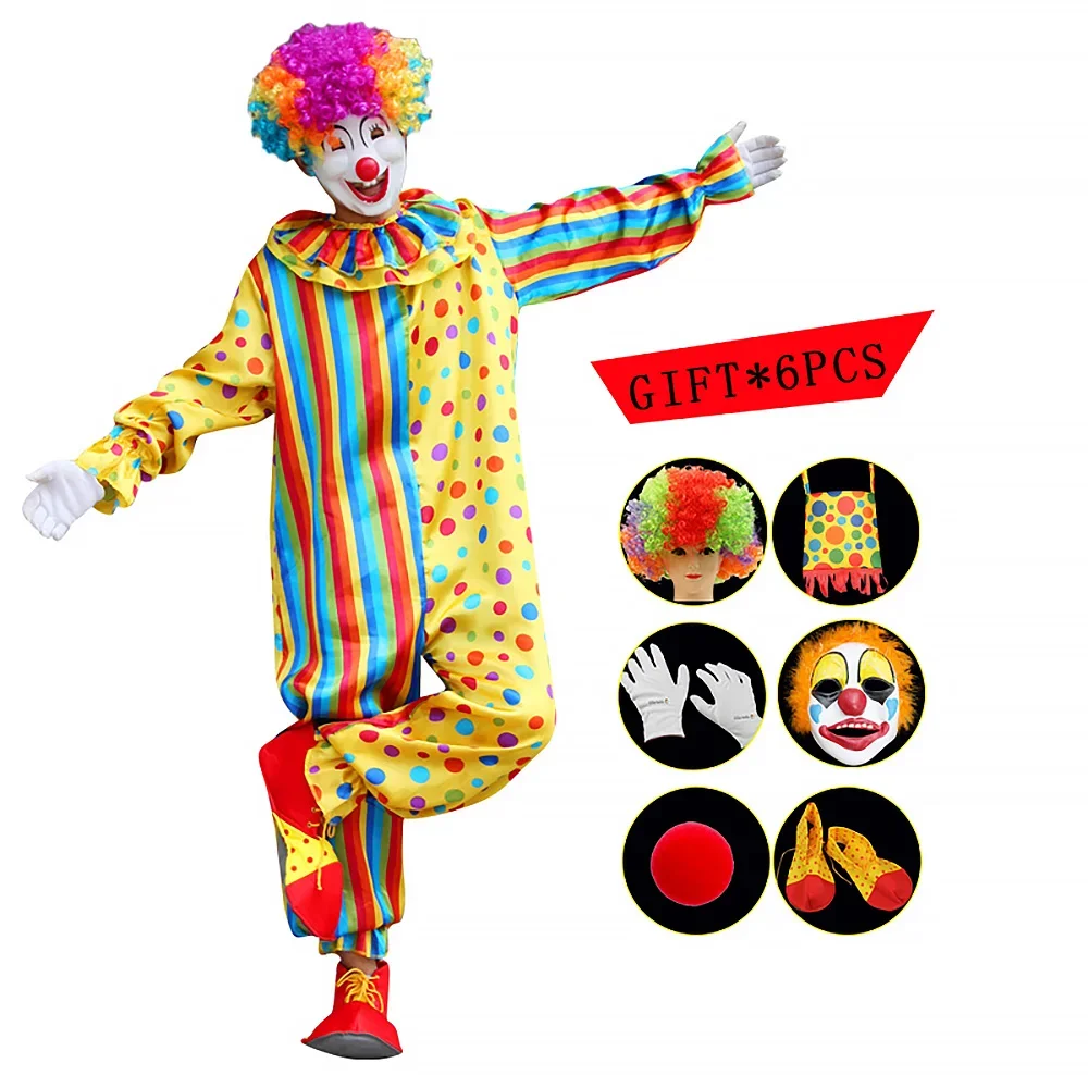 Adult-Jumpsuit-Clown-Cosplay-Costume-Stage-Performance-Suit-Carnival ...
