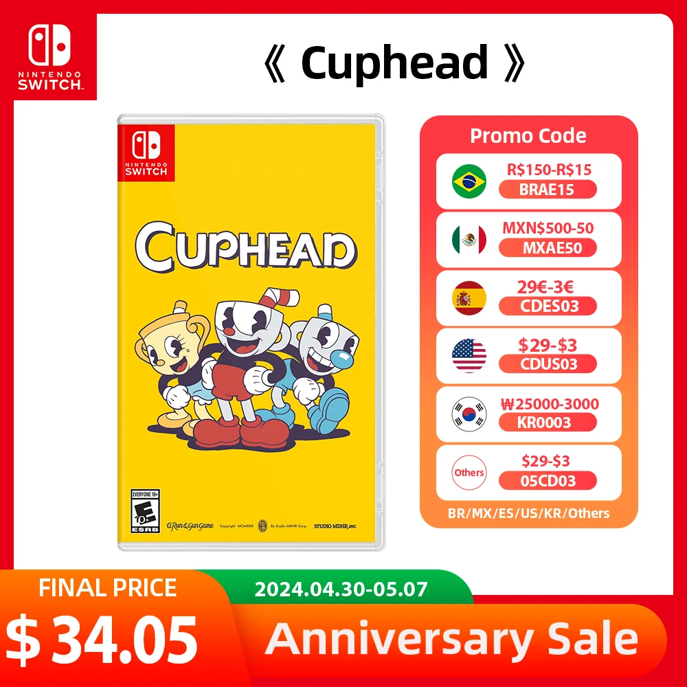 Nintendo-Switch-Game-Deals-Cuphead-cartucho-f-sico-de-juegos-compatible ...