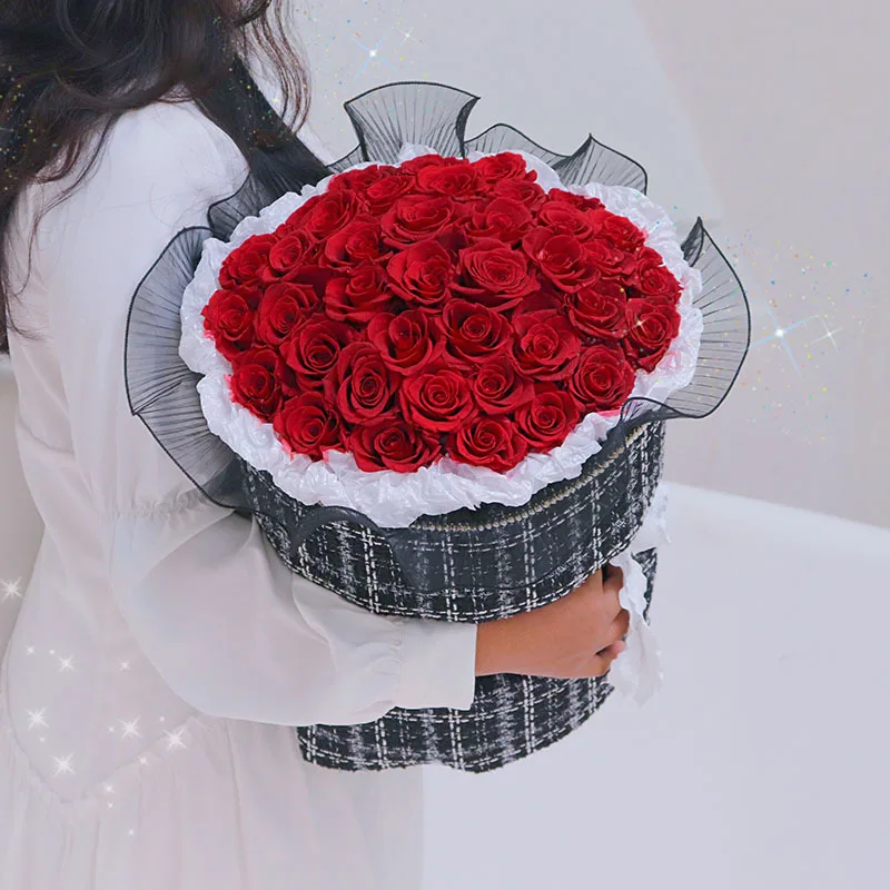 Real-Roses-Immortal-Flowers-214-Qixi-Valentine-s-Day-520-Flower-Bouquet ...
