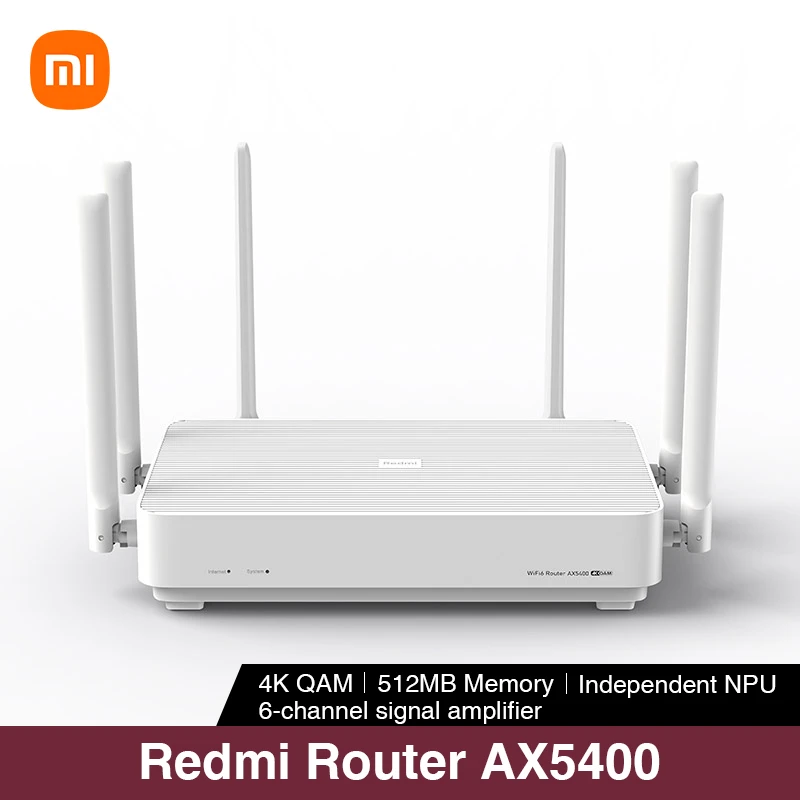 Original-Xiaomi-Redmi-AX5400-Router-Mesh-Repeater-WiFi6-Improve-160MHz-4K-QAM-512MB-6-Signal ...