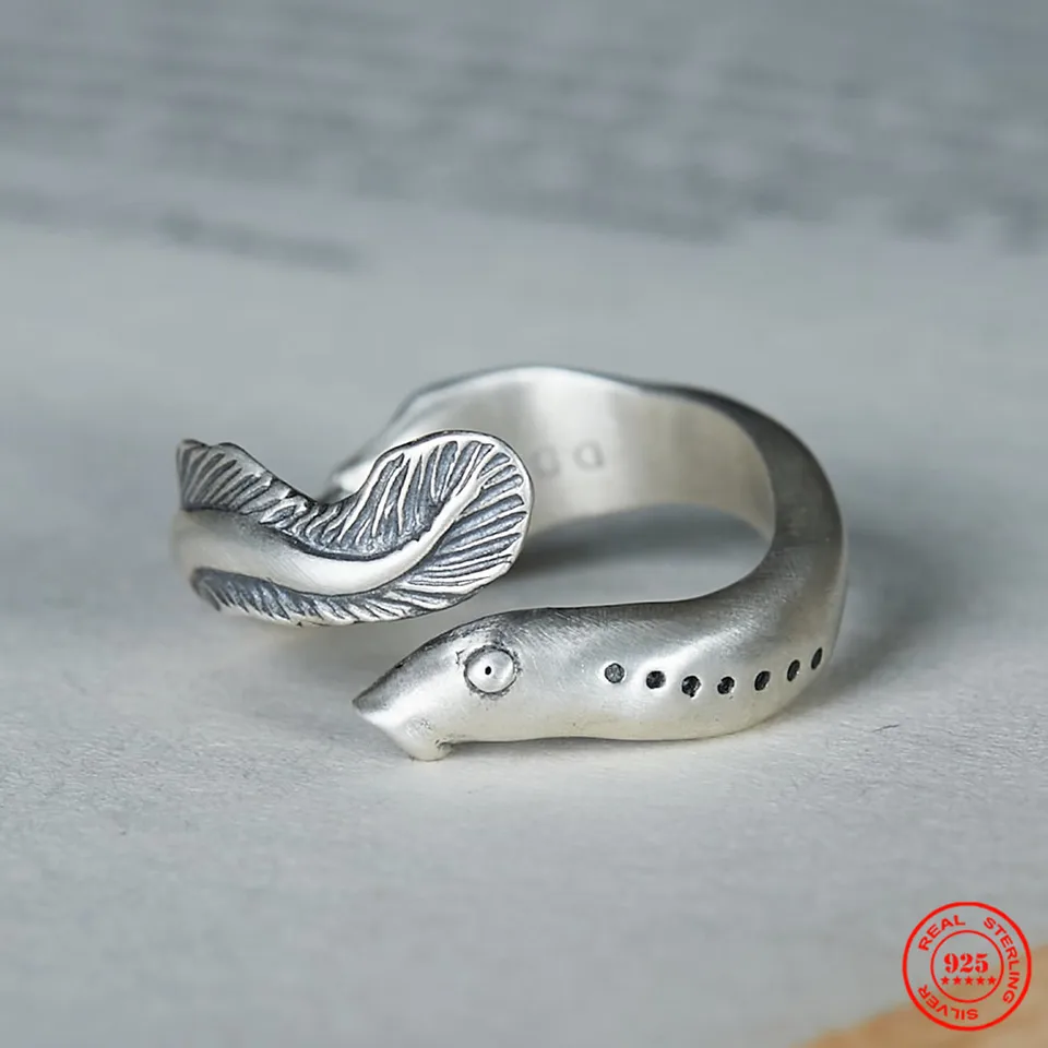 Adjustable Fish Theme Ring The Old Man And The Sea Marlin Fish Ring ...
