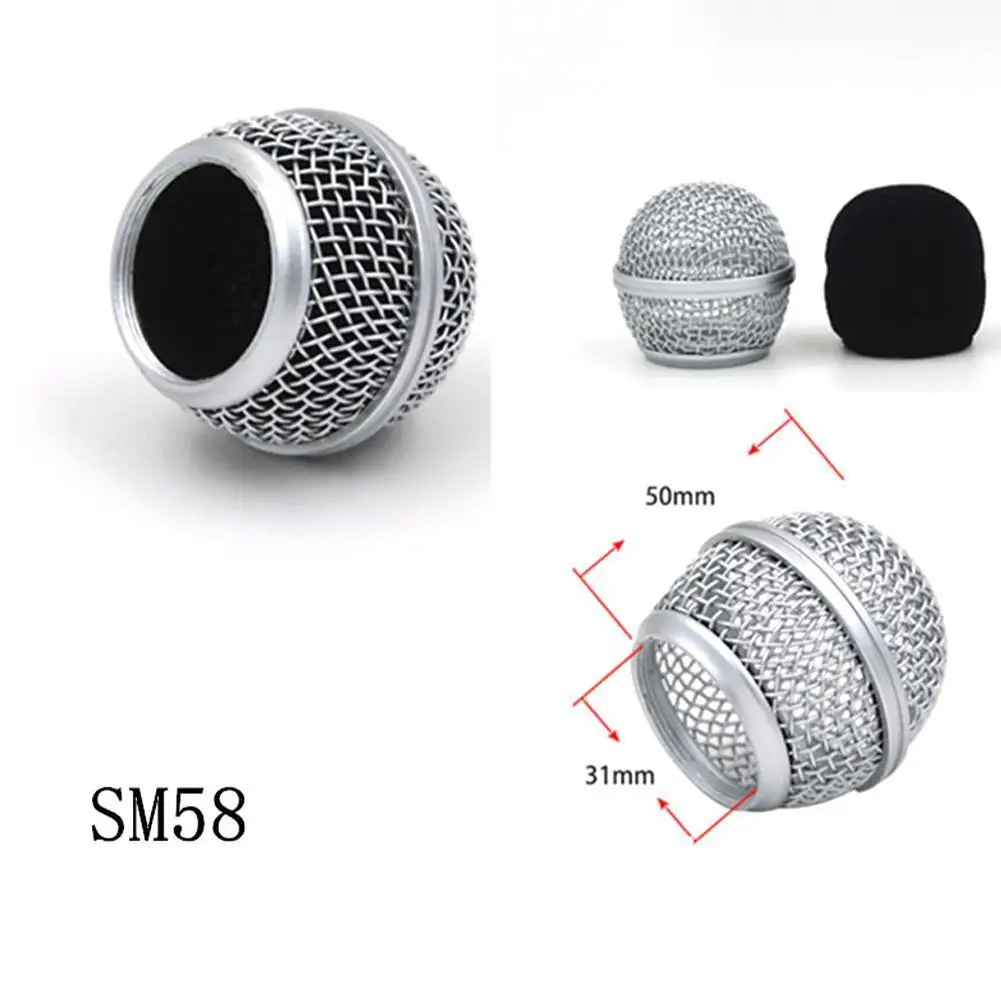 Microphone-Replacement-Head-Steel-For-58A-SM58-87A-Mesh-Grille-Handheld ...
