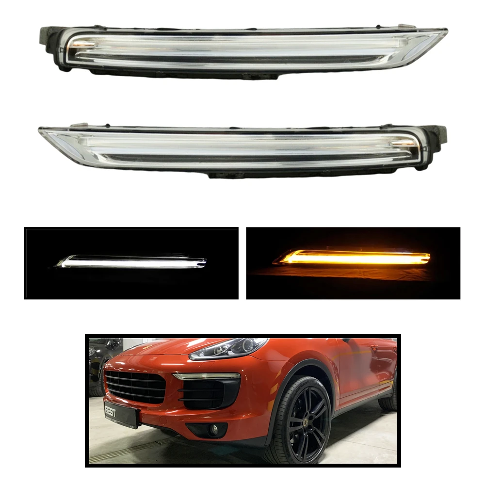 LED-DRL-For-Porsche-Cayenne-2015-2016-2017-Day-Running-Lights-Front ...