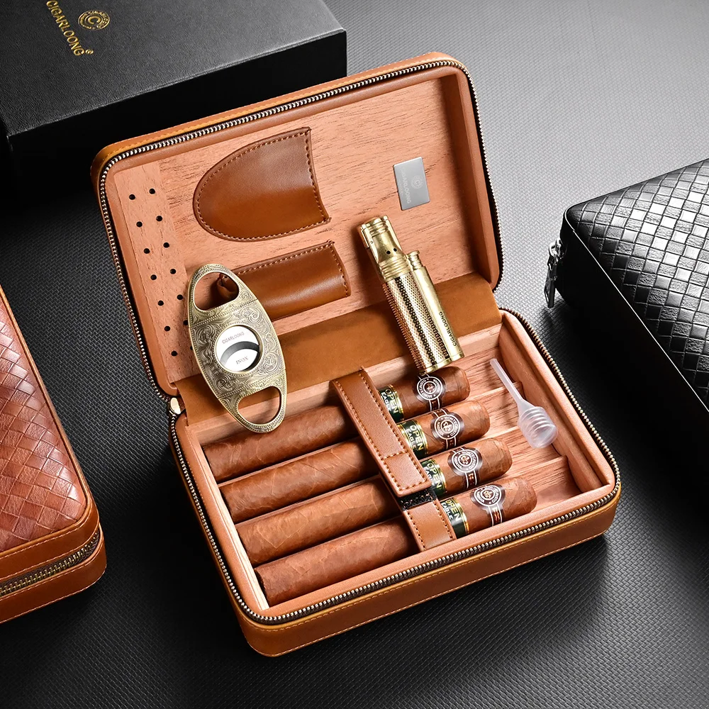 Cigar-Box-Moisturizing-Case-Cigarette-Set-Portable-Cigar-Humidor ...