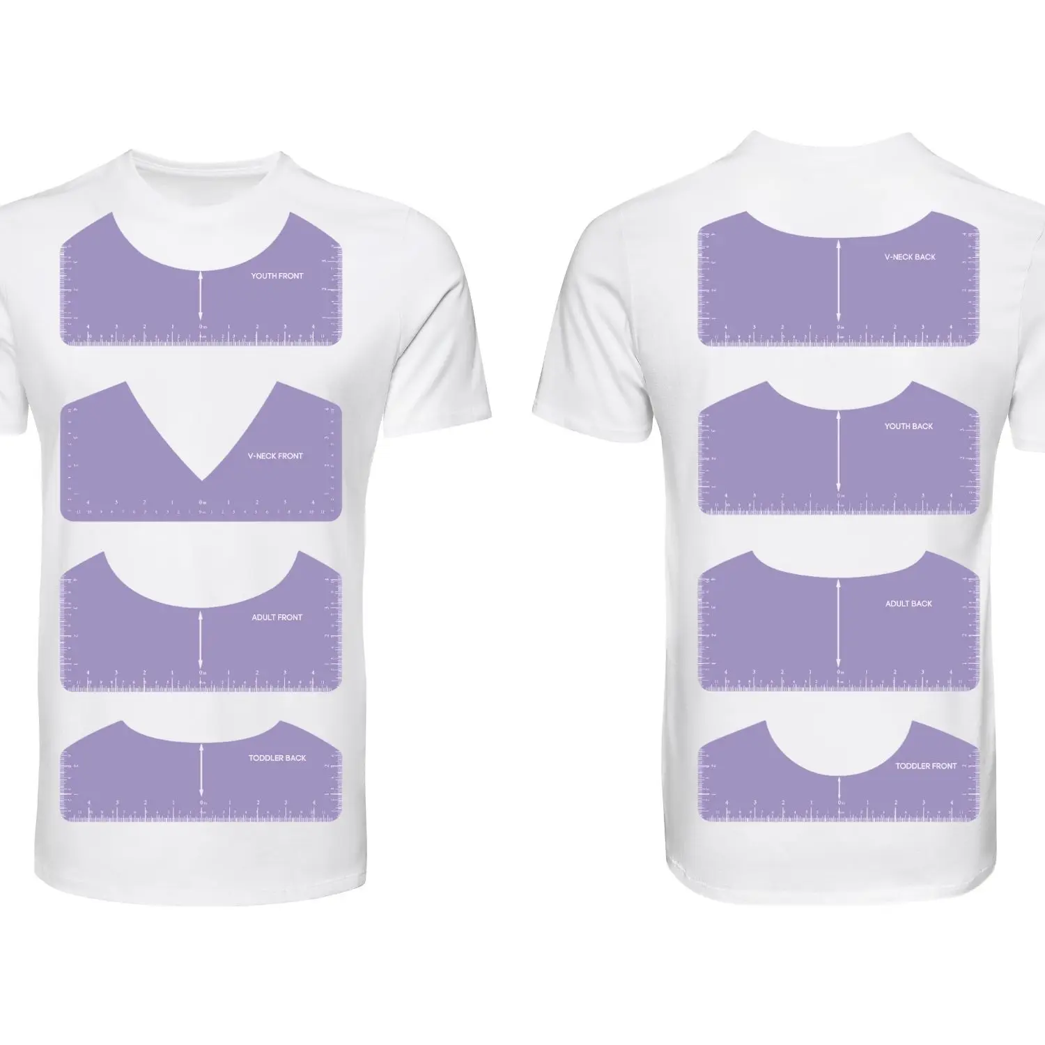 8Pcs-T-Shirt-Ruler-Guide-Clothing-Measurement-Tools-Multiple-Collar ...