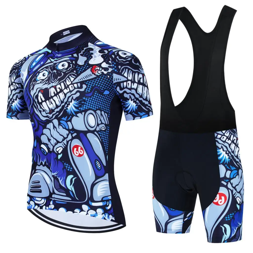 Complete Cycling 2023 Mtb Men Shorts Skull Jersey Set Men's Pants Man ...