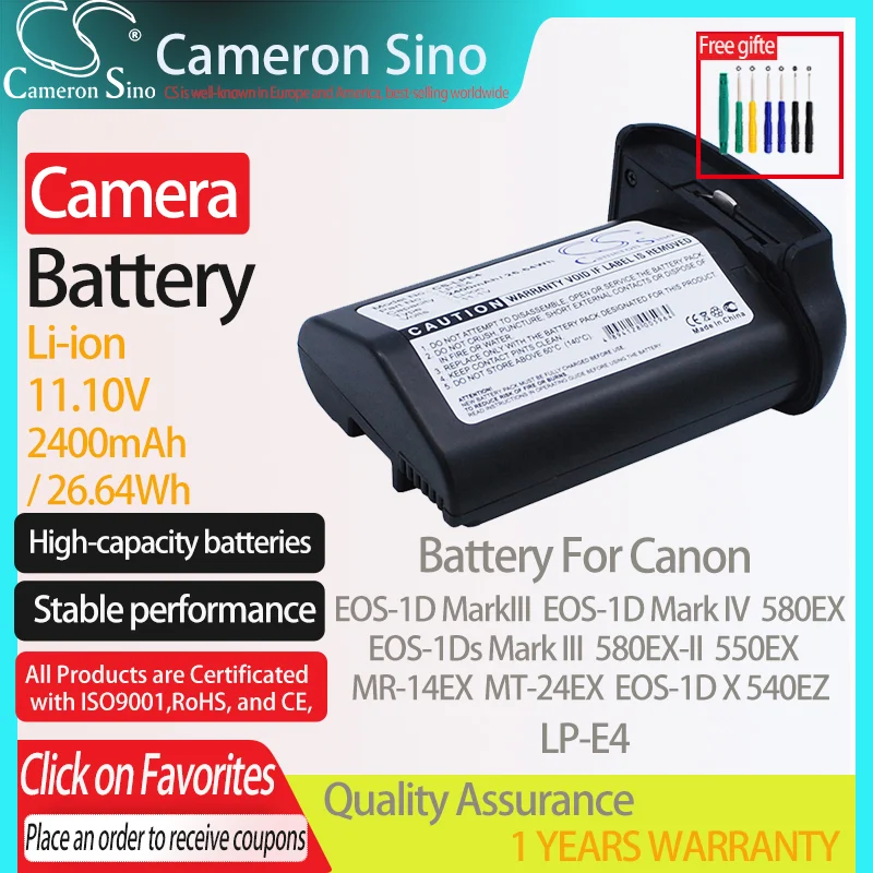 CameronSino-Bateria-para-Canon-EOS-1D-MarkIII-EOS-1D-Mark-IV-580EX-II ...