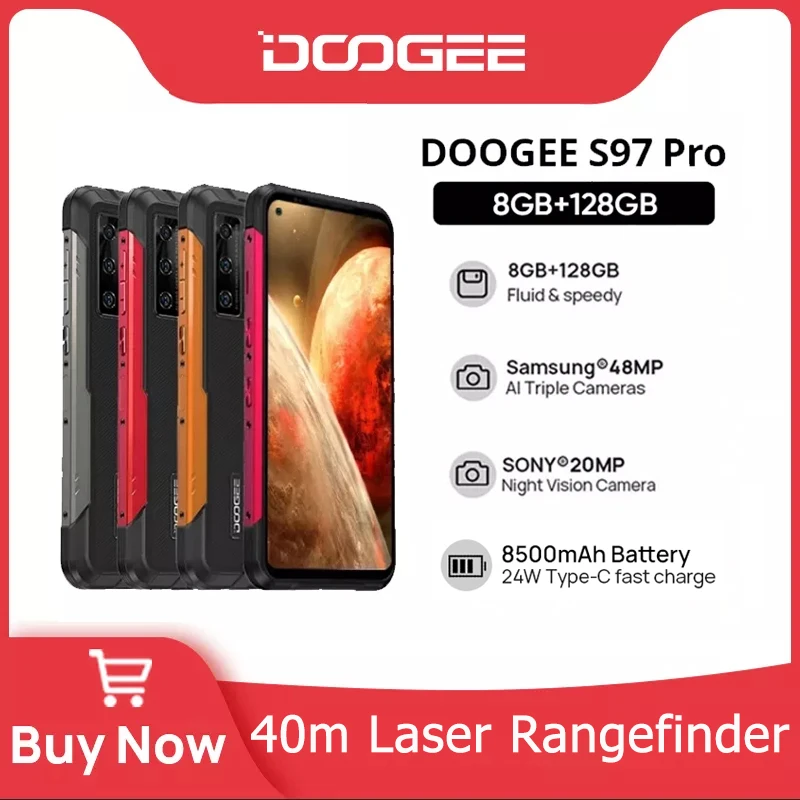 DOOGEE S97 Pro Rugged Phone 40m Laser Rangefinder 48MP QuadCamera ...