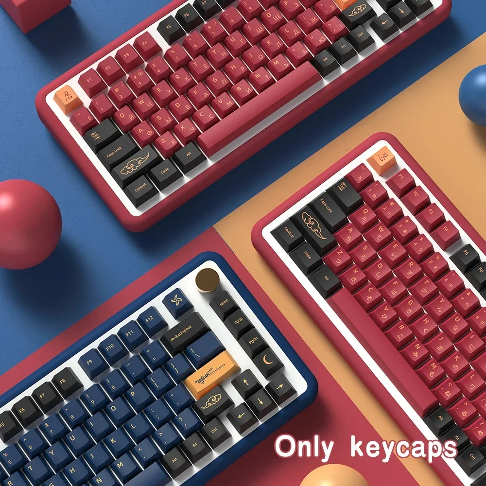 Blue-Red-Samurai-GMK-Keycaps-For-Mechanical-Keyboard-Brazilian-Korean ...