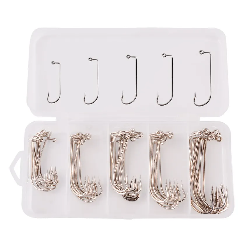 50pcs-box-Set-90-Degree-Long-Shank-Forged-Duratin-Jig-Hook-Round-Bend ...