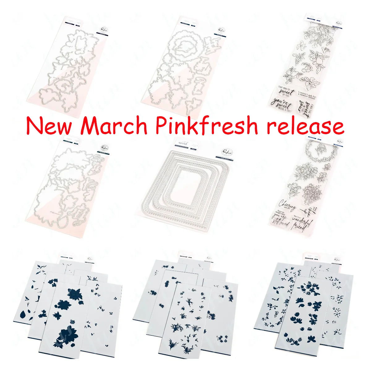 2023 March New Dahlia Daisies Cutting Dies Clear Stamps And Layered ...
