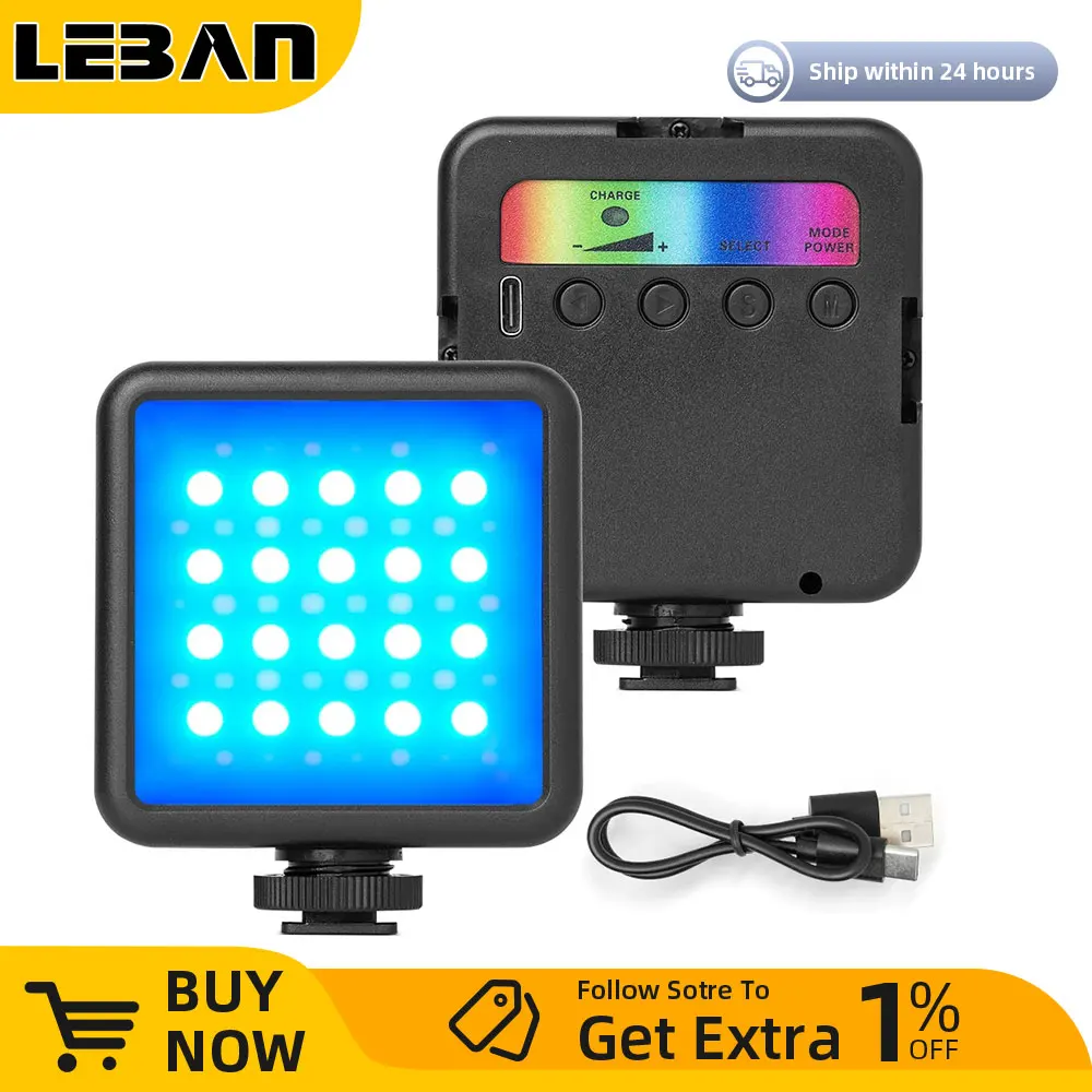 AMBITFUL-Mini-Bi-Color-LED-Video-Office-Light-1800mAh-2500K-7000K ...