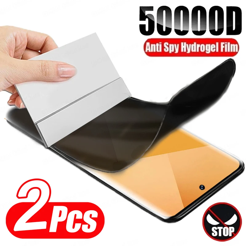 2PCS Anti-Spy Hydroge Film Screen Protector For Samsung Galaxy S9 S10 ...