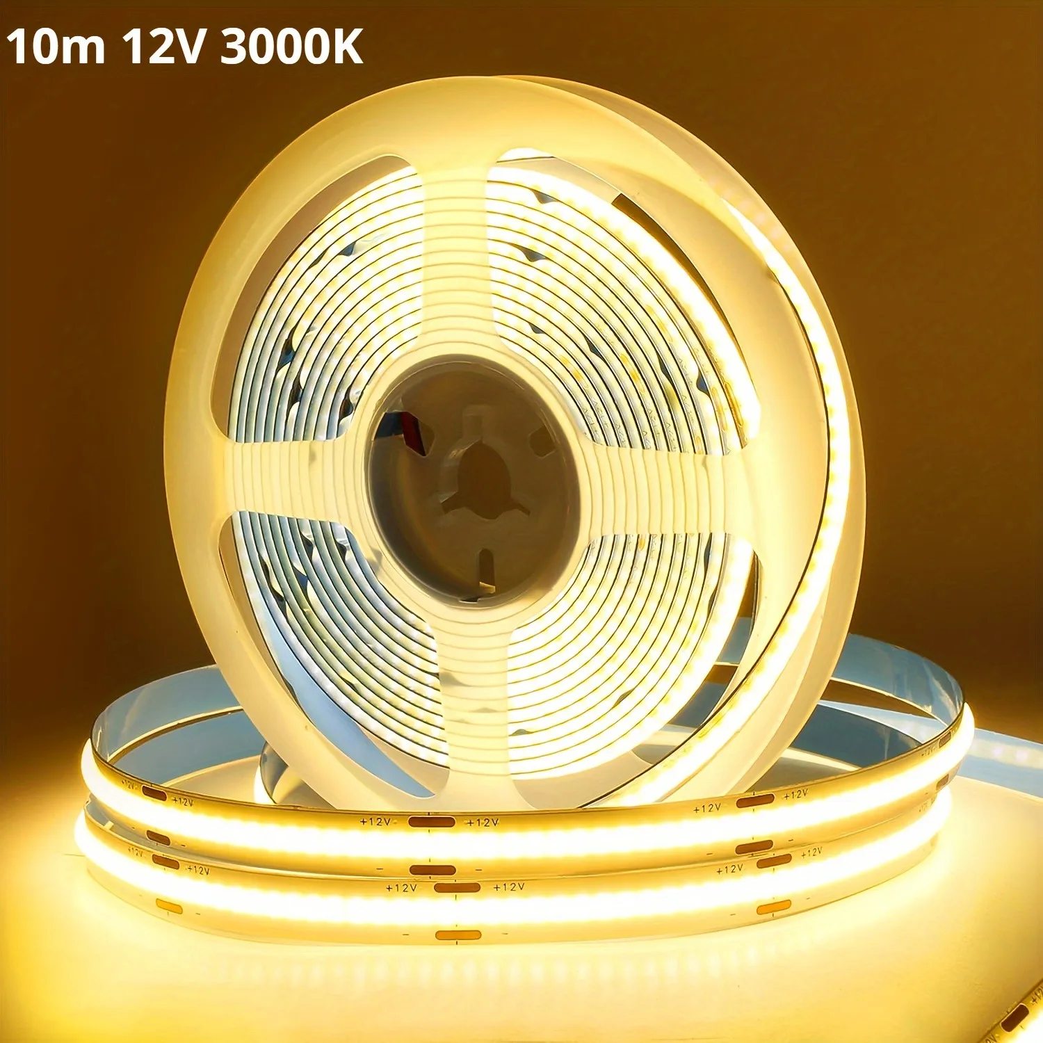 DC 12V 24V LED COB Strip Light 1-10M 320 Led s Flexible High Density ...