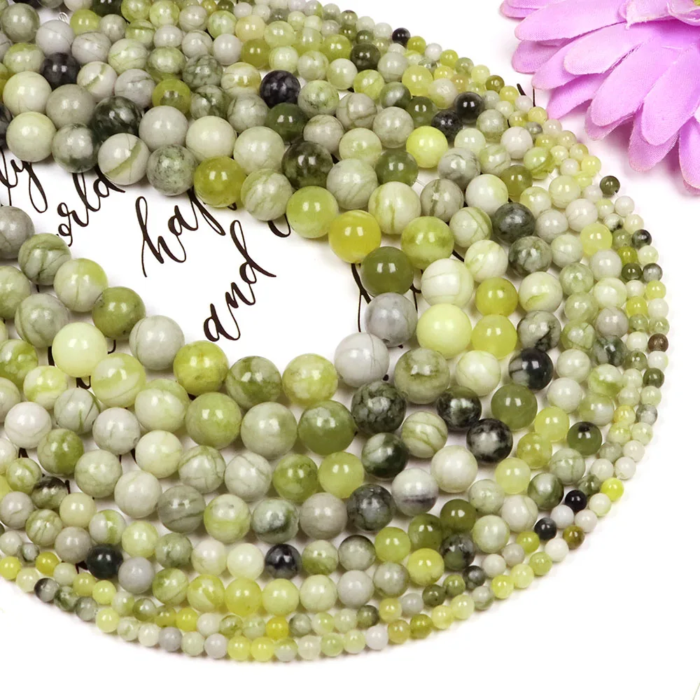 4/6/8/10mm Xiuyu Beads Natural Stone Reiki Healing Crystal Round Loose ...