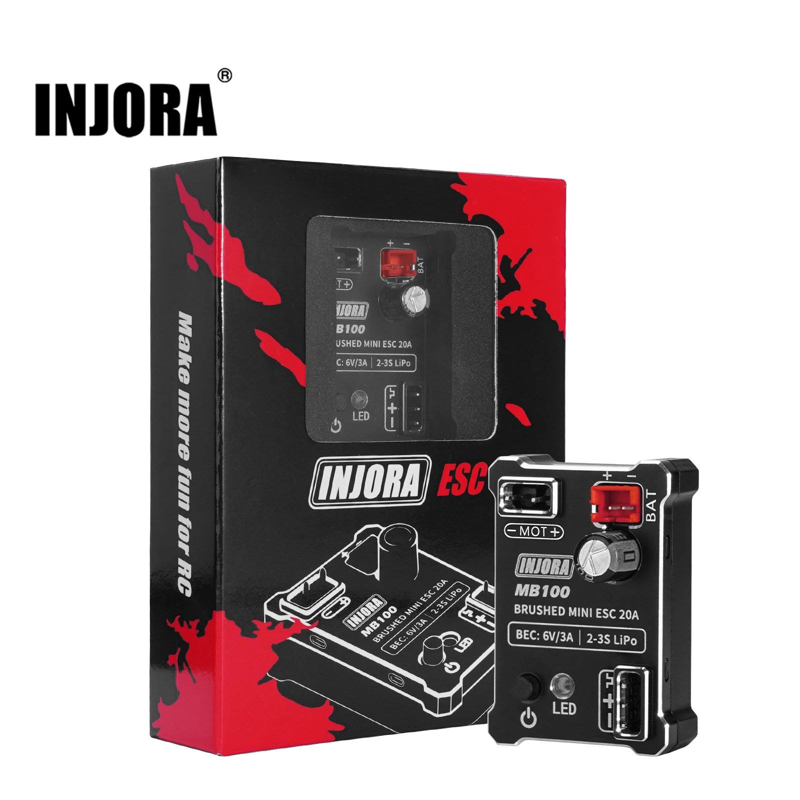 INJORA-Mini-escovado-RC-Crawler-MB100-R80-ESC-20A-1-24-1-18-SCX24-AX24 ...