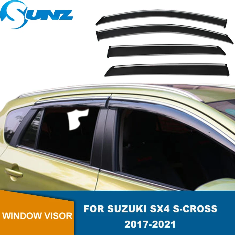Side Window Deflectors For Suzuki SX4 S Cross / Crossover 2017 2018 ...