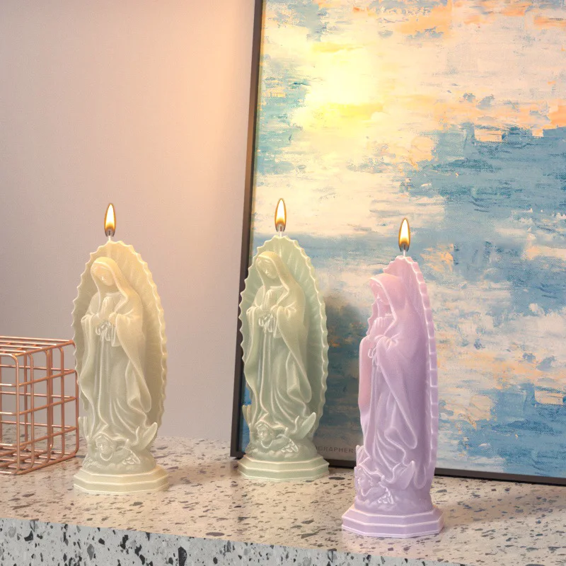 Molde-de-silicona-de-la-Virgen-Mar-a-para-decoraci-n-del-hogar-forma-de ...