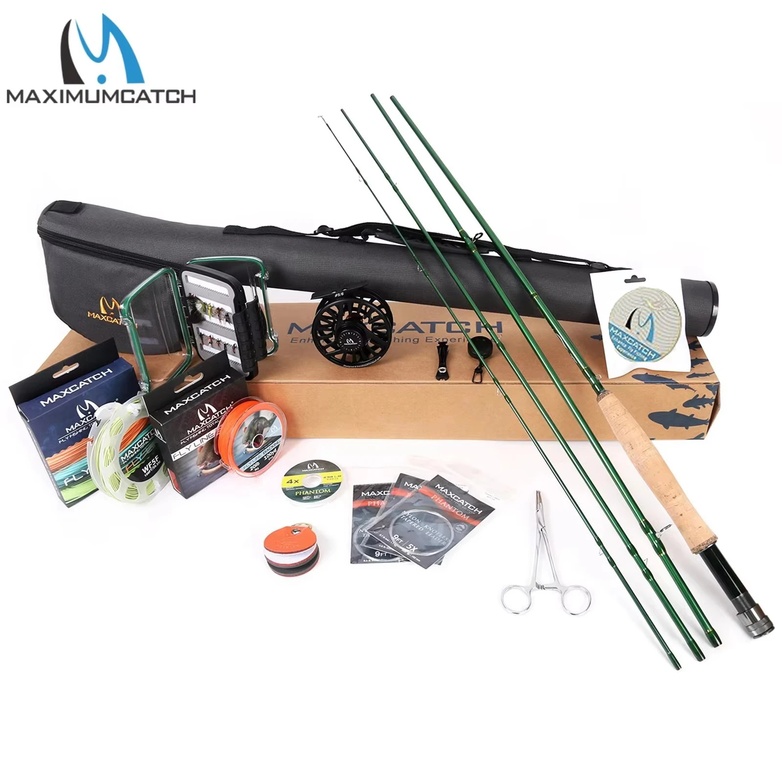 Maximumcatch Premier Fly Fishing Rod Reel Combo Komplettset mit Line ...