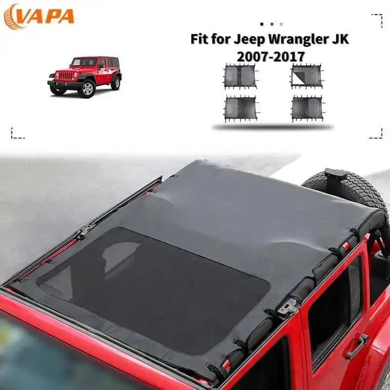 Sunshade Mesh Top Roof Leather Sunblock Mesh Heat Shield Mesh for Jeep ...
