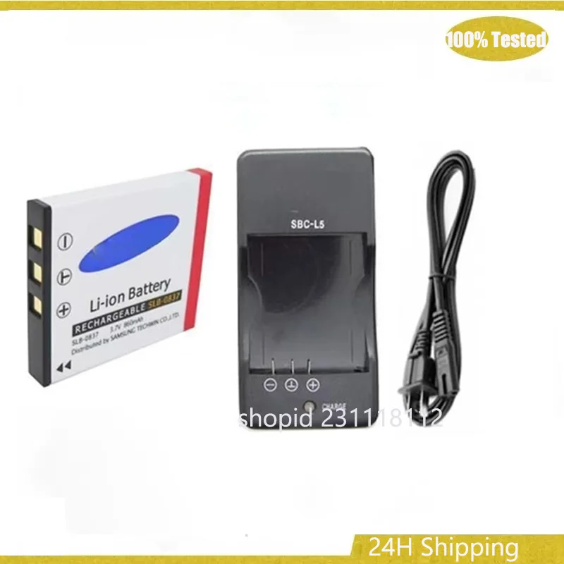 SLB-0837 SLB0837 SLB 0837 삼성 Digimax I5 I6 I50 L60 NV3 NV7용 배터리 + 충전기 ...