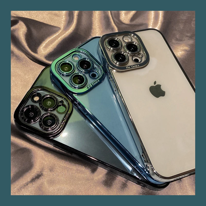 Luxury Square Plating Soft Case for iPhone 14 13 12 Mini 11 Pro Max X XR XS 7 8 Plus SE2 ...