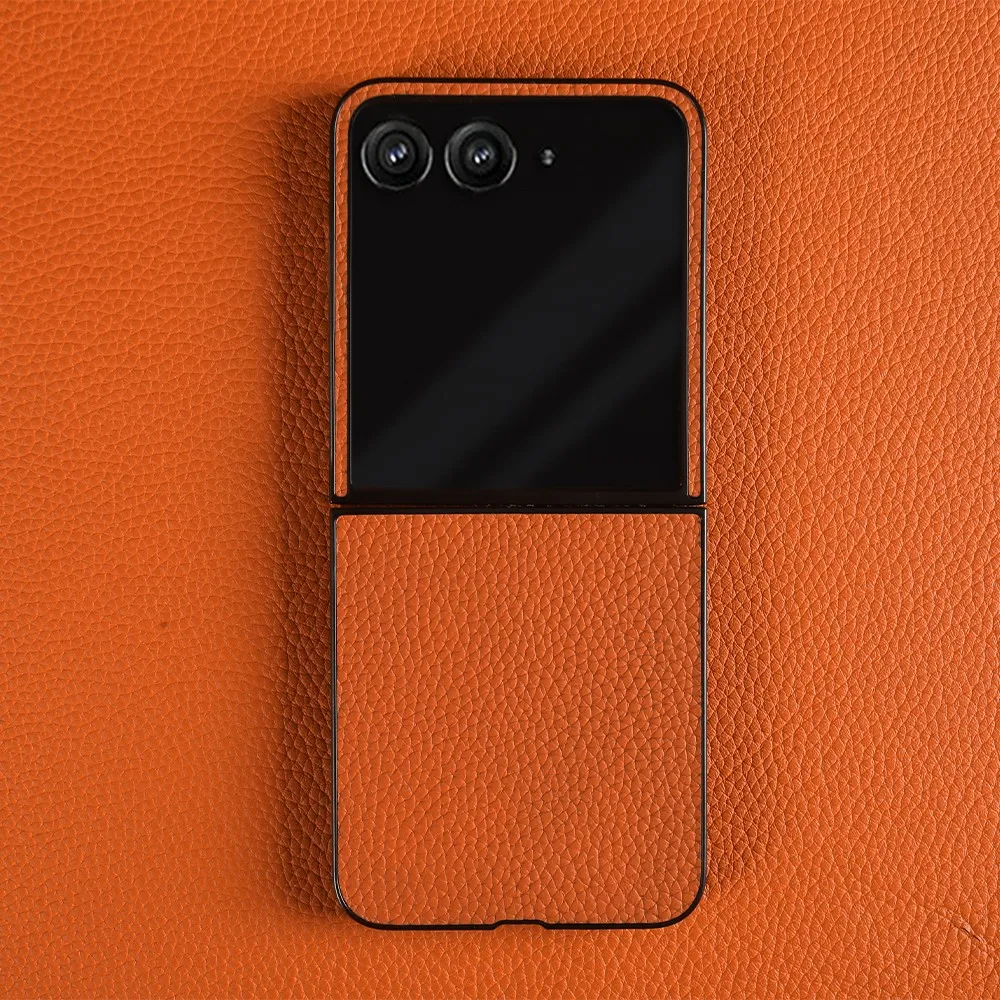 Luxury-Genuine-Leather-Case-For-Motorola-Razr-50-Ultra-Case-Litchi ...