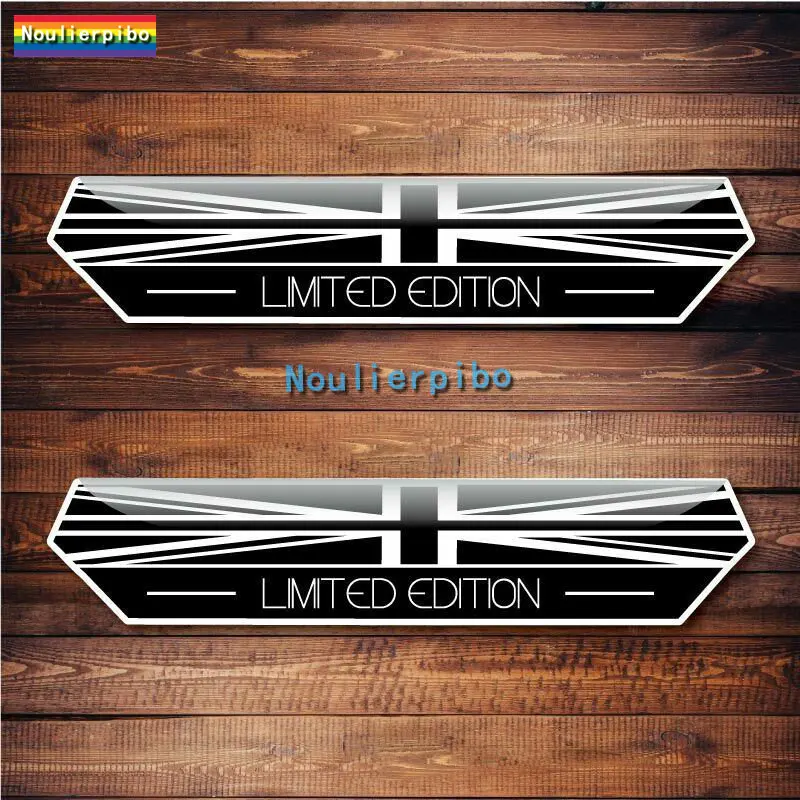 3D Car Sticker Stereo Epoxy Sticker Union Jack Limited Edition Black ...