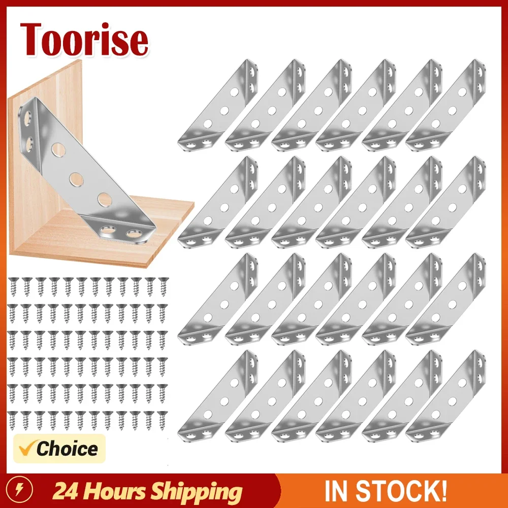 30Pcs-Furniture-Corner-Connector-Set-Metal-Trapeziform-Angle-Bracket ...