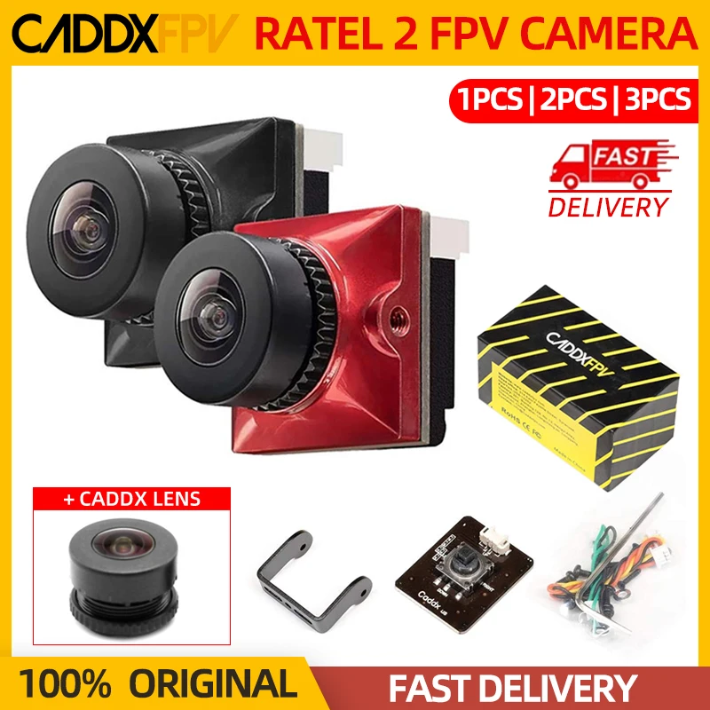 1/2/3PCS Caddx Ratel 2 V2 FPV Camera Ratel2 2.1mm Lens 16:9/4:3 NTSC ...