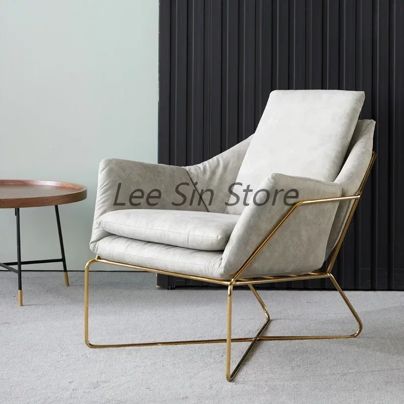 Metal-Modern-Chairs-Living-Room-Floor-Lazy-Designer-Individual-Single ...