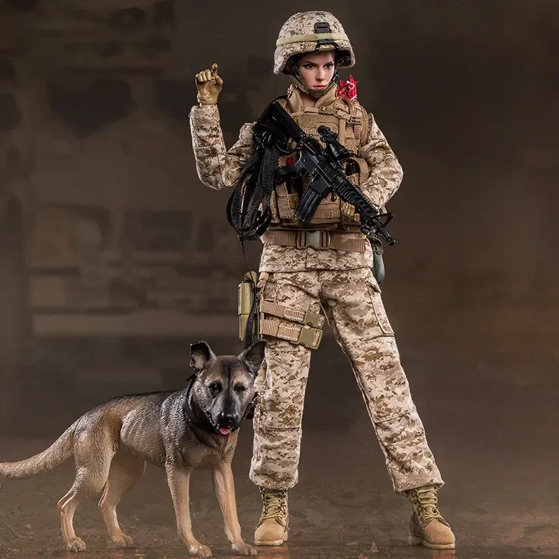 Spot-Flagset-1-6-Soldier-Model-73042-Us-Marine-Corps-Female-Dog-Trainer ...