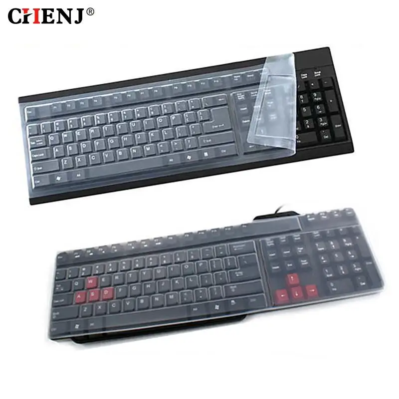 1pc-Universal-Waterproof-Silicone-Desktop-Computer-Keyboard-Cover-Clear ...