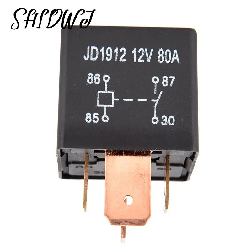 1Pcs-Waterproof-Heavy-Duty-Relay-4-Pin-DC-24V-12V-80A-JD1912-Automotive ...